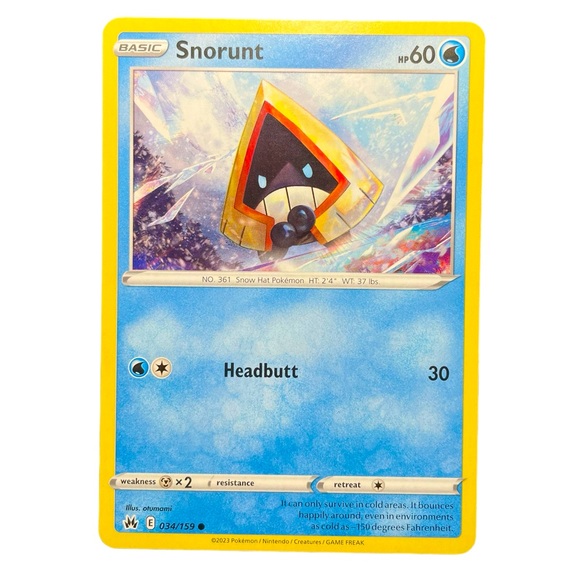 Pokemon | Accessories | Snorunt 3459 Sword Shield Crown Zenith Pokemon ...